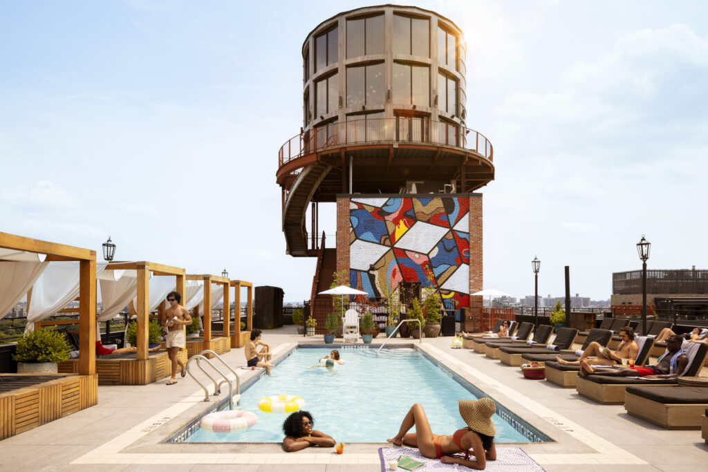 Rooftop Pool & Cabanas | Arlo Williamsburg Hotel